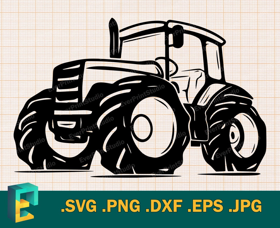 Tractor SVG - Cricut, Tractor Silhouette, Instant Download Tractor ...