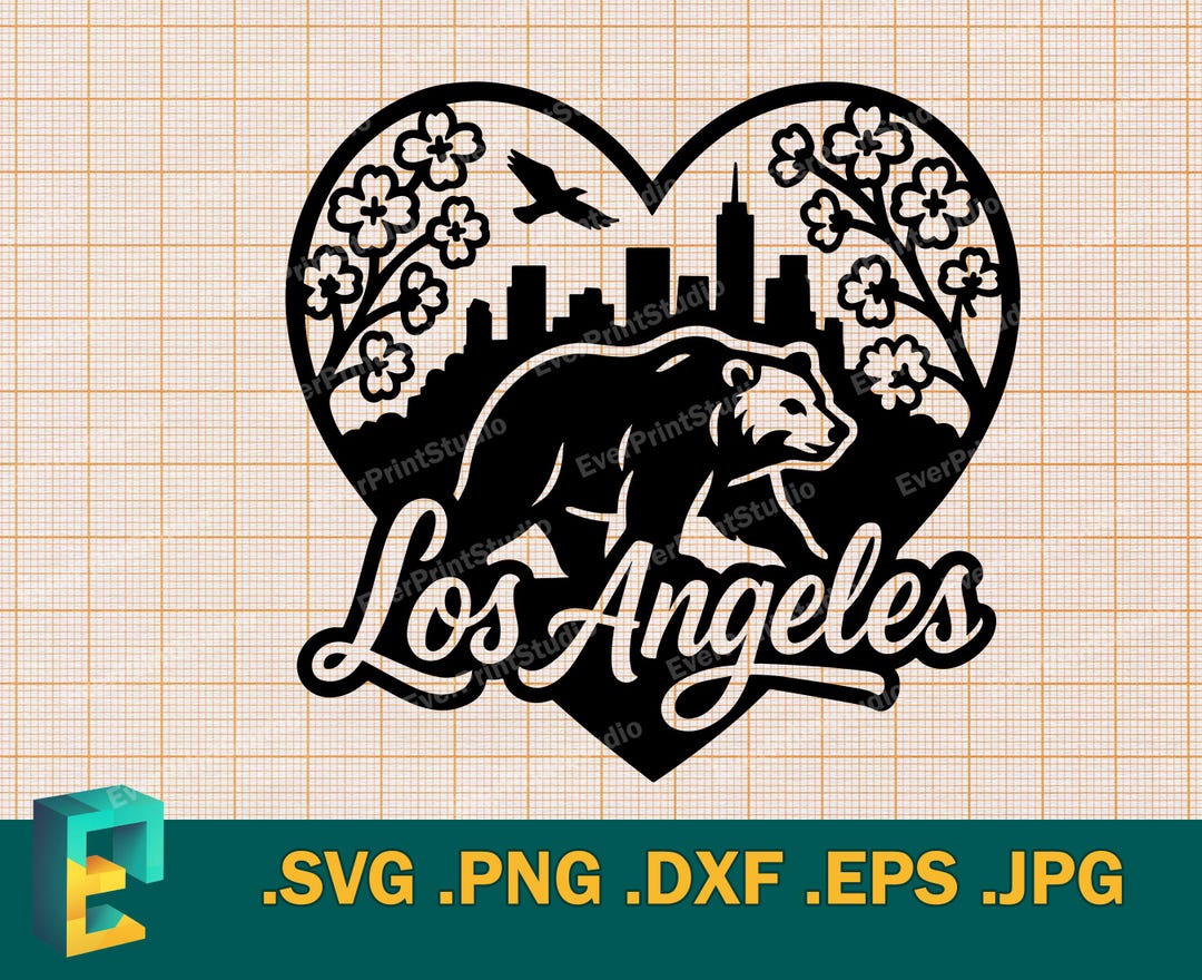 Los Angeles SVG - Cricut, Silhouette | Vector Los Angeles California ...