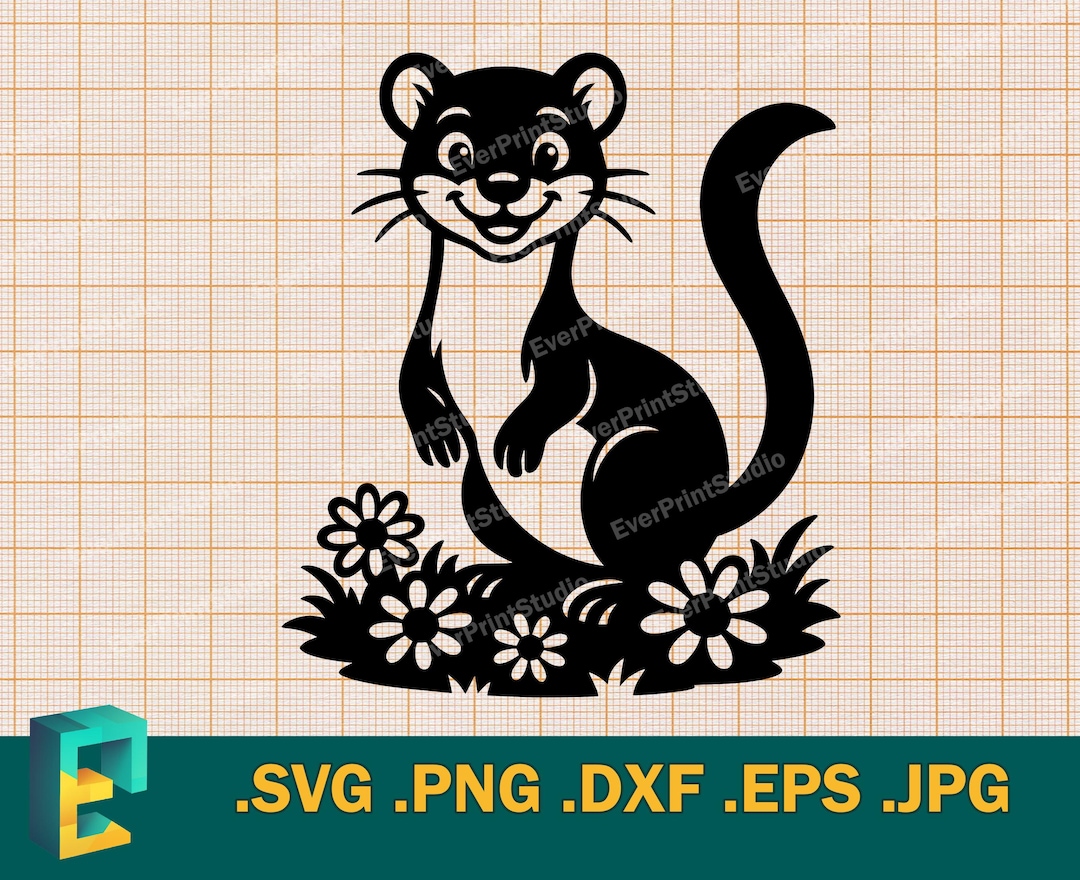 Weasel SVG - Cricut, Silhouette | Artistic Design Weasel Cut File ...