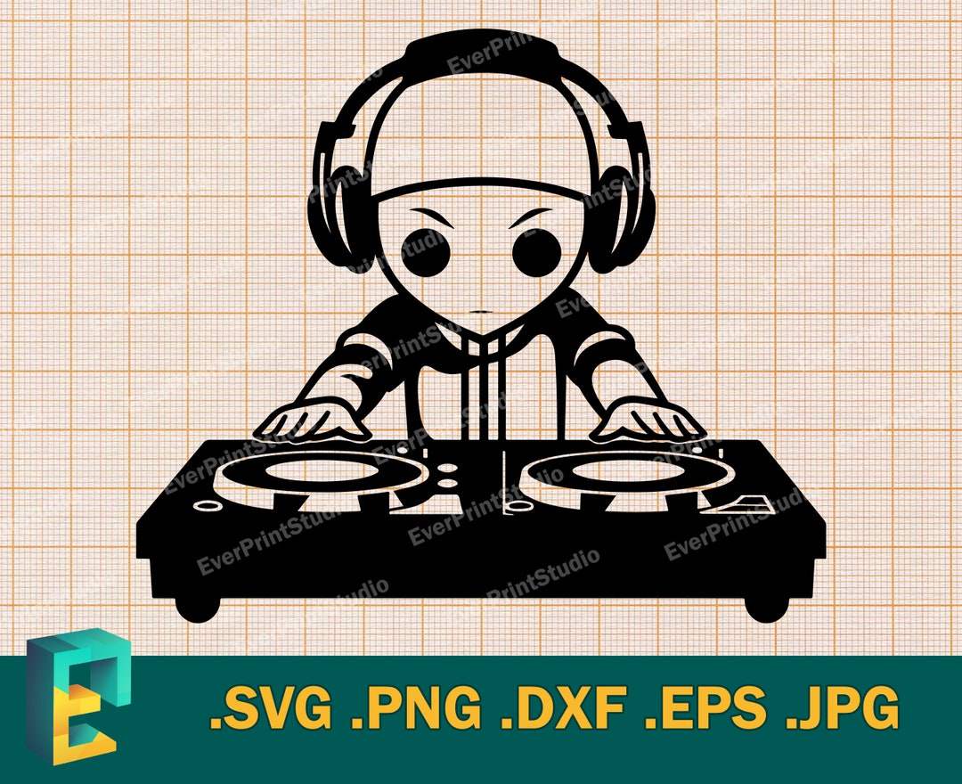 DJ SVG - Cut File for Cricut, Silhouette | Vector Baby Musician Svg ...