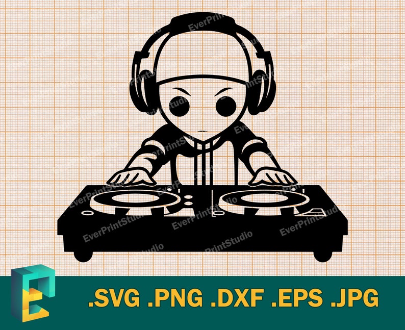 DJ SVG Cut File for Cricut Silhouette Vector Baby - Etsy