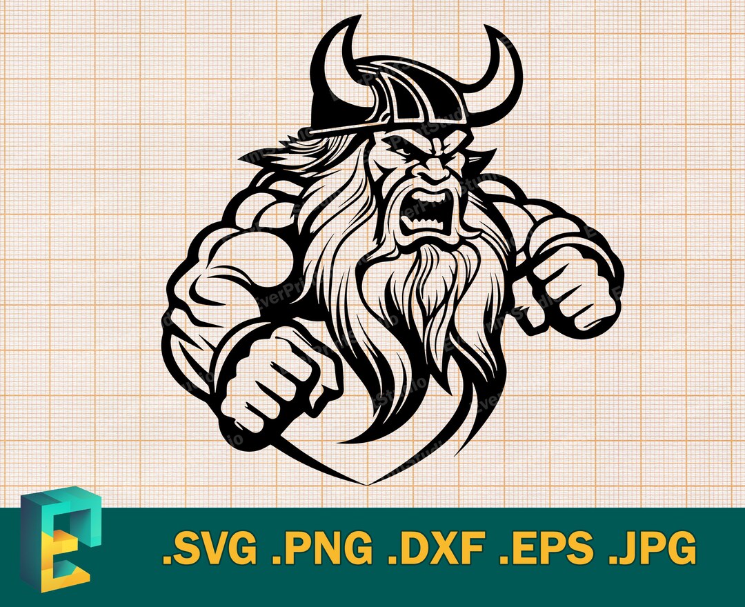 Viking SVG - Cricut, Silhouette | Viking Mascot Vector Cut File ...