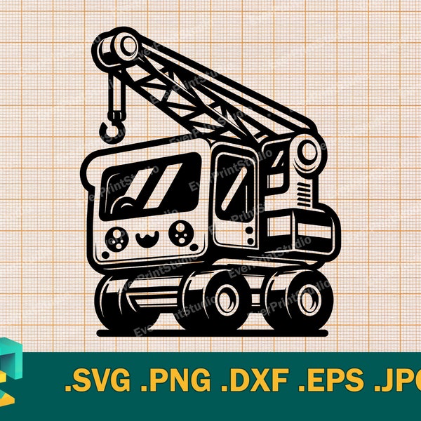 Crane Truck Svg - Etsy