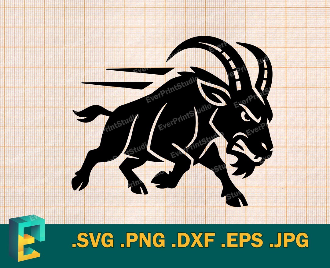 Goat SVG - Cricut, Silhouette Cut File | Running Goat Cut File | Vector ...