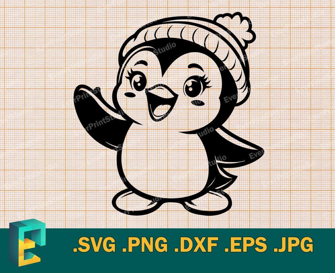 Penguin SVG - Cricut, Silhouette | Vector Design Baby Penguin SVG Cut ...