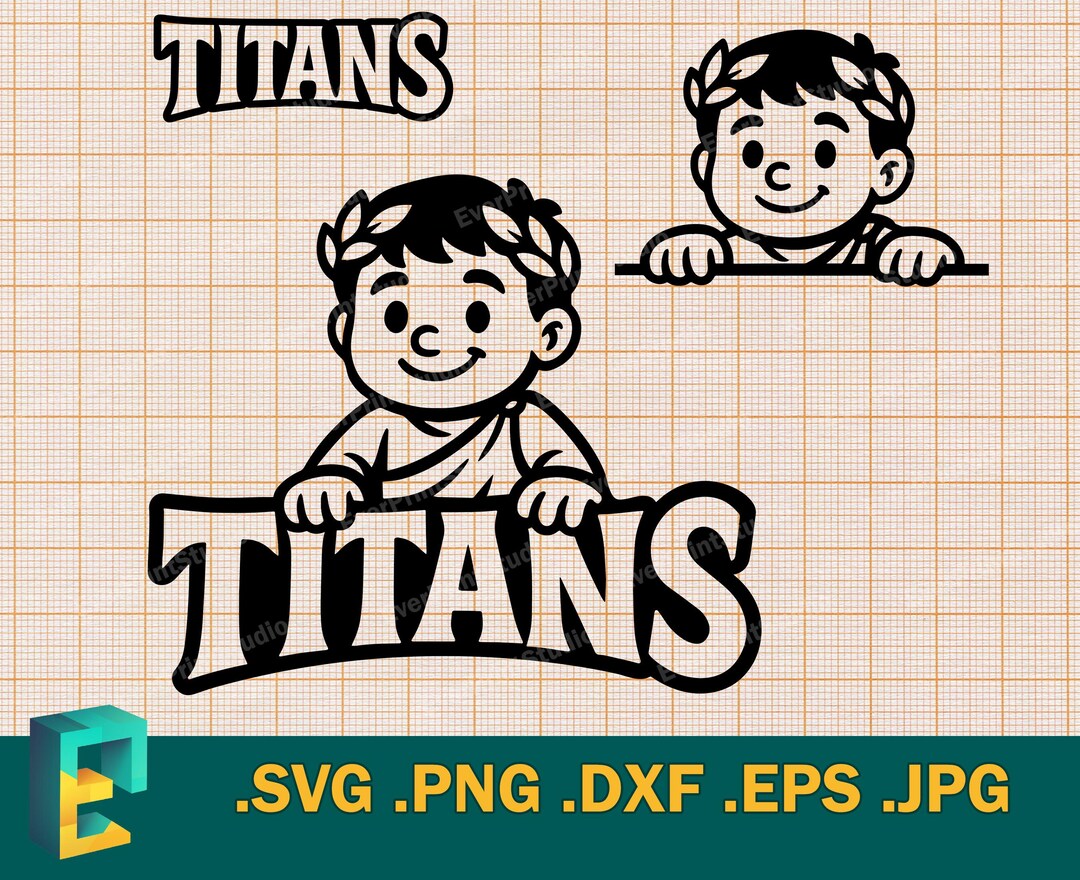 Little Titans Team SVG - Cricut, Silhouette Cut File | Titans Kids Team ...