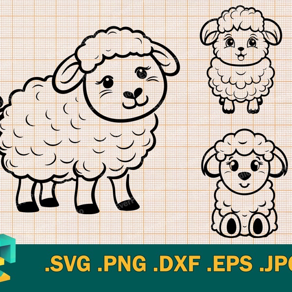 Sheep Svg - Etsy Canada