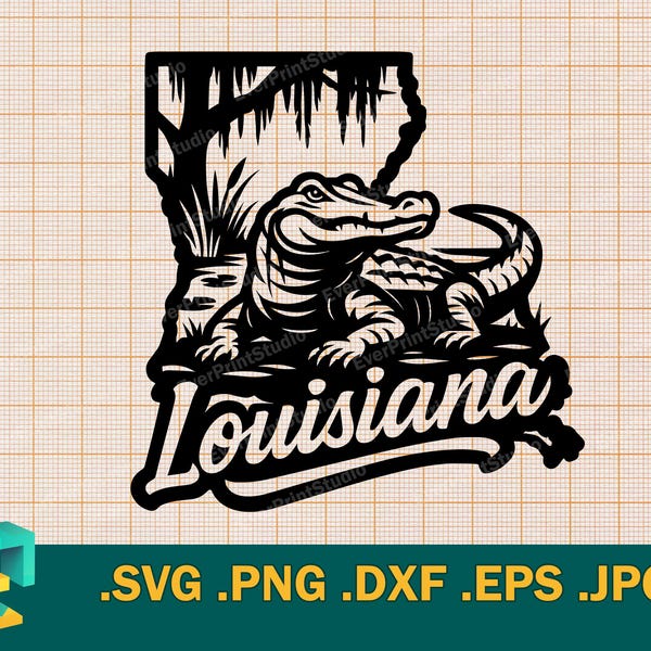 Louisiana Svg - Etsy
