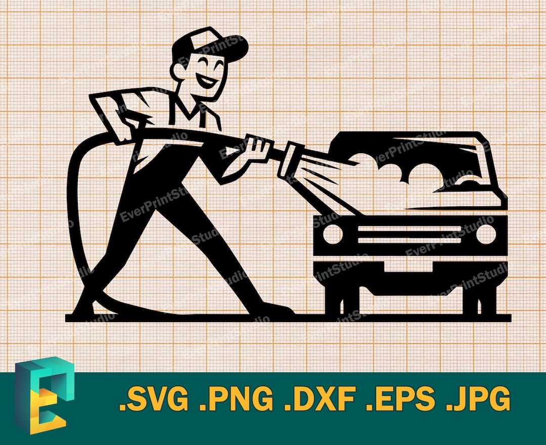 Car Wash SVG - Cricut, Silhouette | Vector Car Cleaning SVG Cut File ...