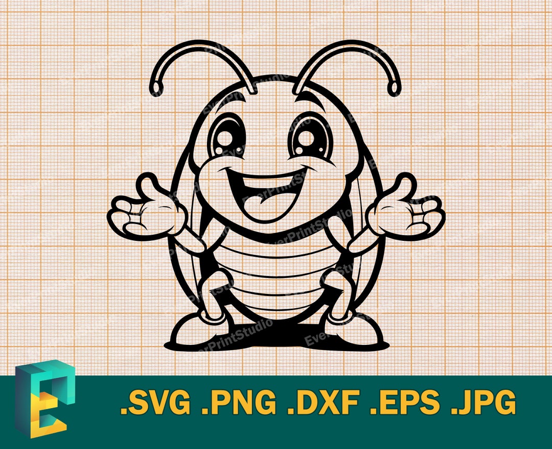 Cute Beetle SVG - Cricut, Silhouette | Vector Cute Baby Bug SVG Cut ...