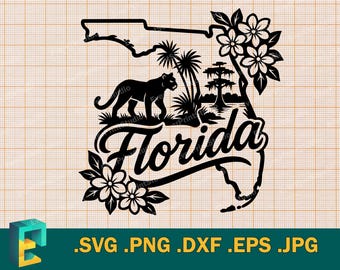 Florida SVG - Cricut, Silhouette | Vector Florida State USA Cut File ...