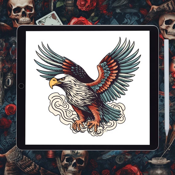 Neo Traditional Eagle Tattoo