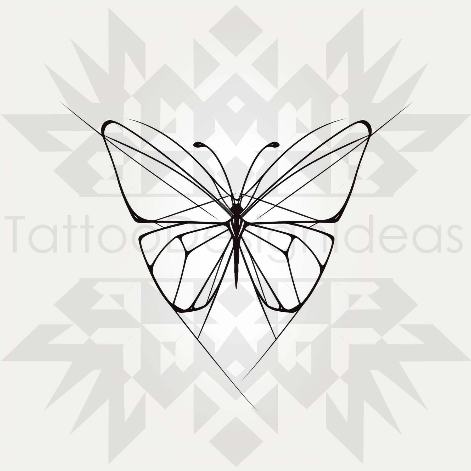 Geometric Butterfly Tattoo