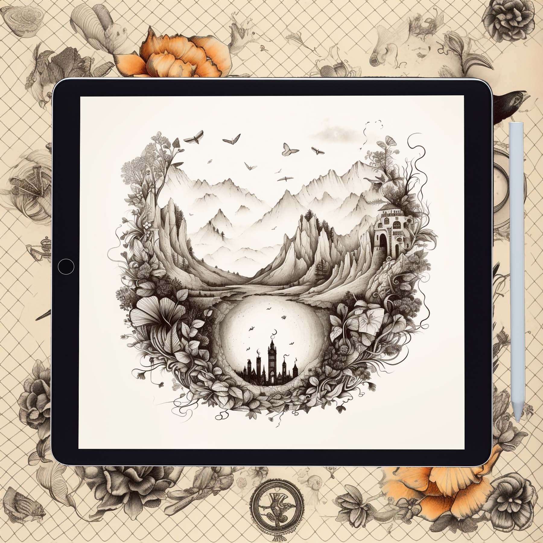 Oval Frame Tattoo