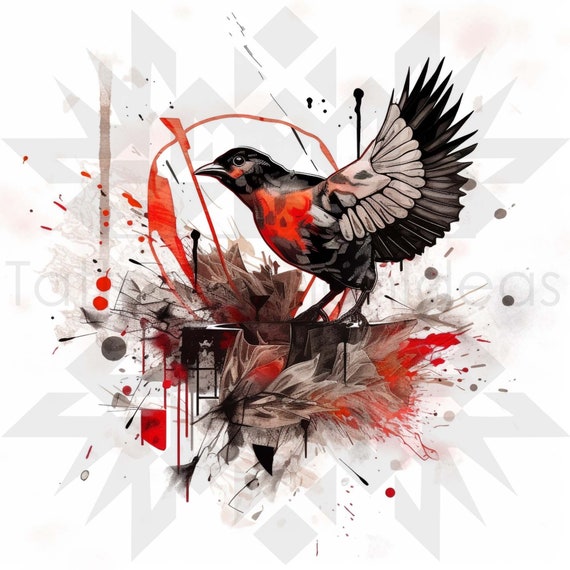 Abstract Bird Tattoos
