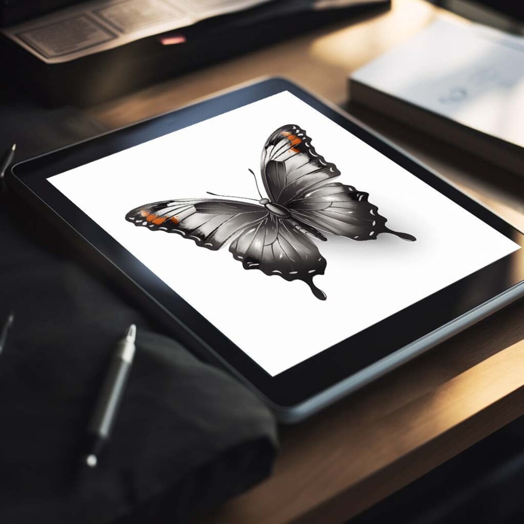 Realistic Butterfly Tattoo Design: Vibrant and Detailed Art - Etsy