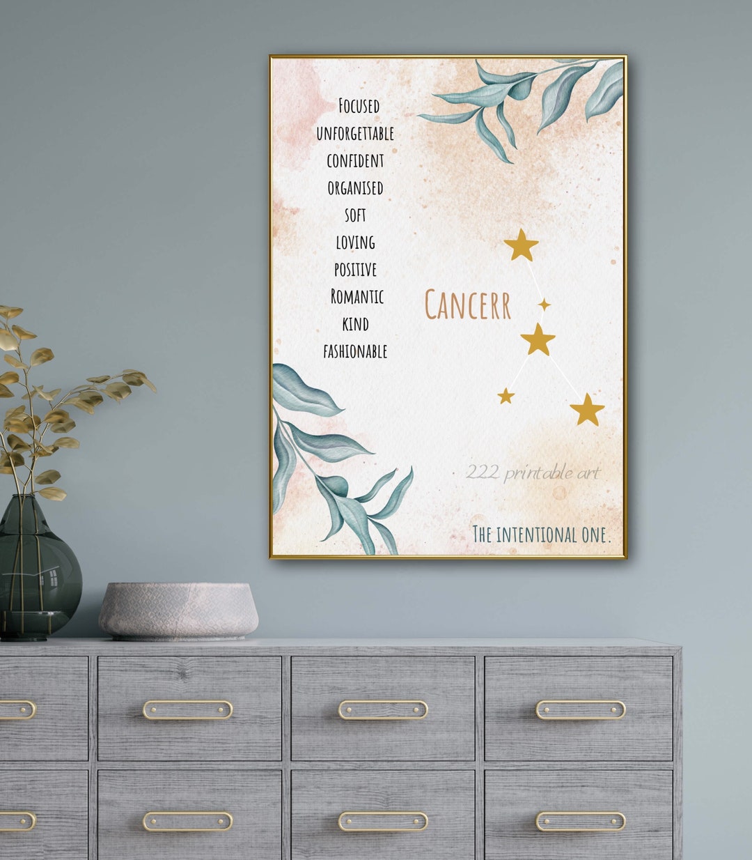 Cancer Zodiac Sign Art - Etsy