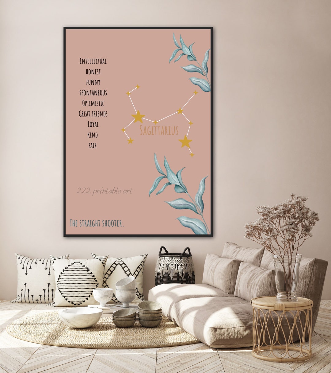 Sagittarius Zodiac Sign Art Etsy