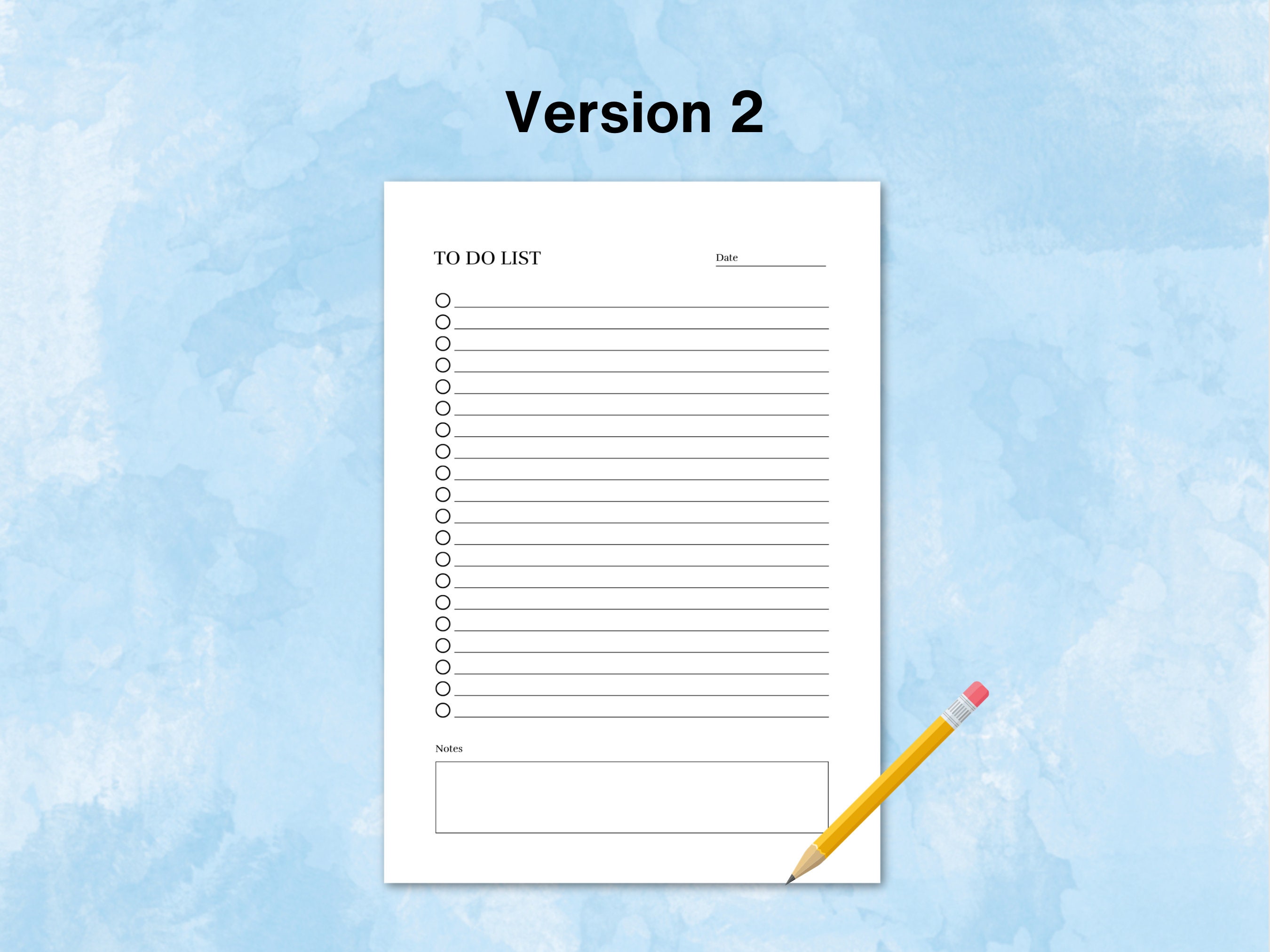 Minimalist to Do List Printable, Simple Tasks List Template, Clean ...