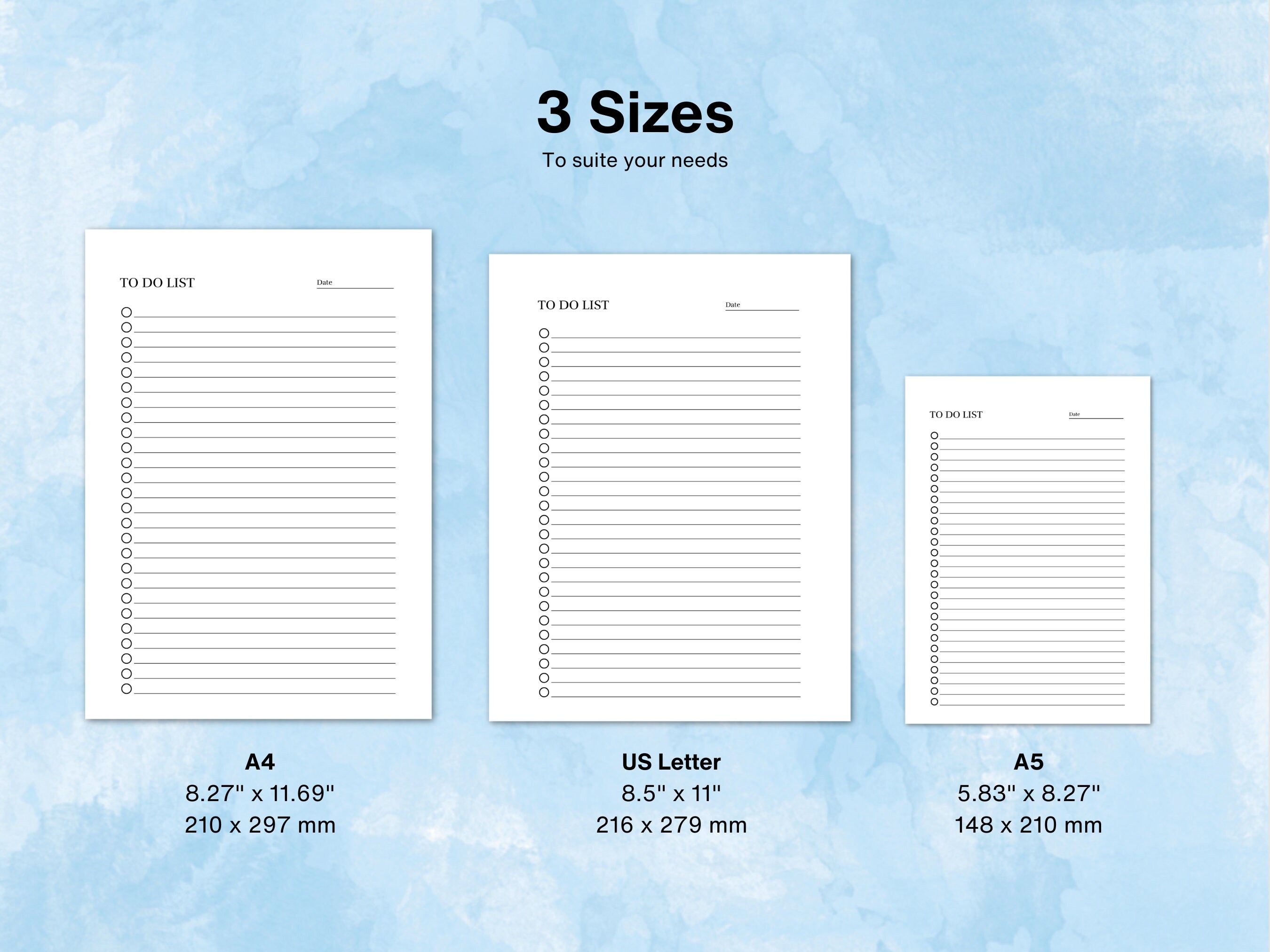 Minimalist to Do List Printable Simple Tasks List Template - Etsy