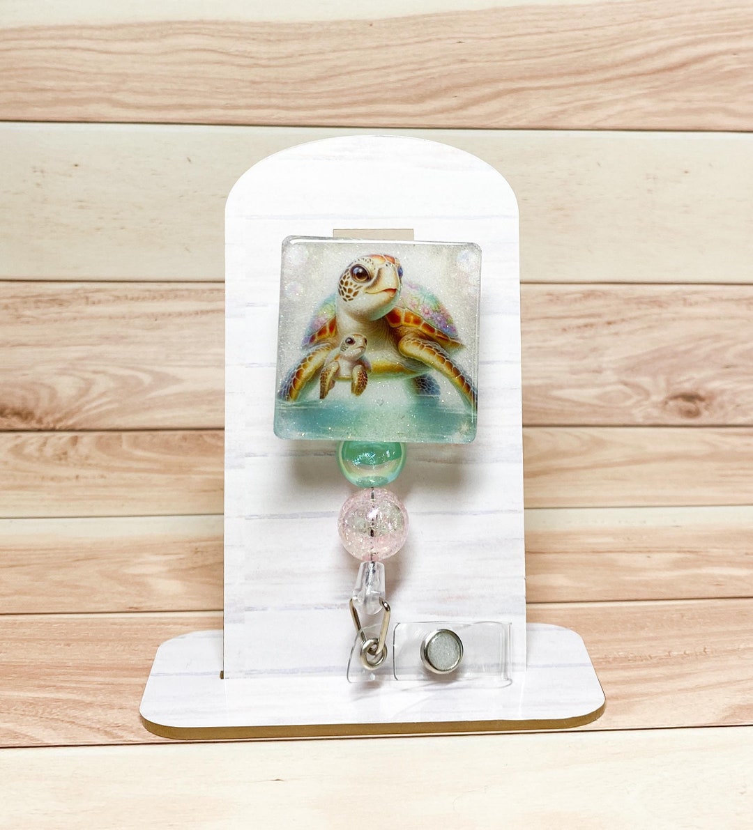 Sea Turtle With Baby Interchangeable Retractable Badge Reel - Etsy