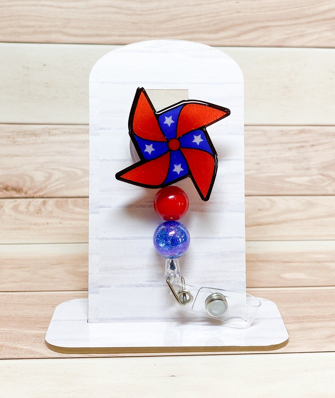 Pinwheel 4th of July Interchangeable Retractable Badge Reel - Etsy