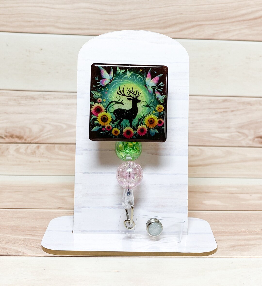 Buck Deer Scenic Scene Interchangeable Retractable Badge Reel - Doe - Etsy