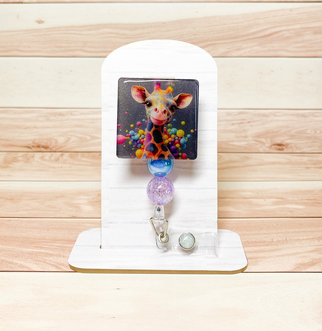 Giraffe Interchangeable Retractable Badge Reel - Etsy