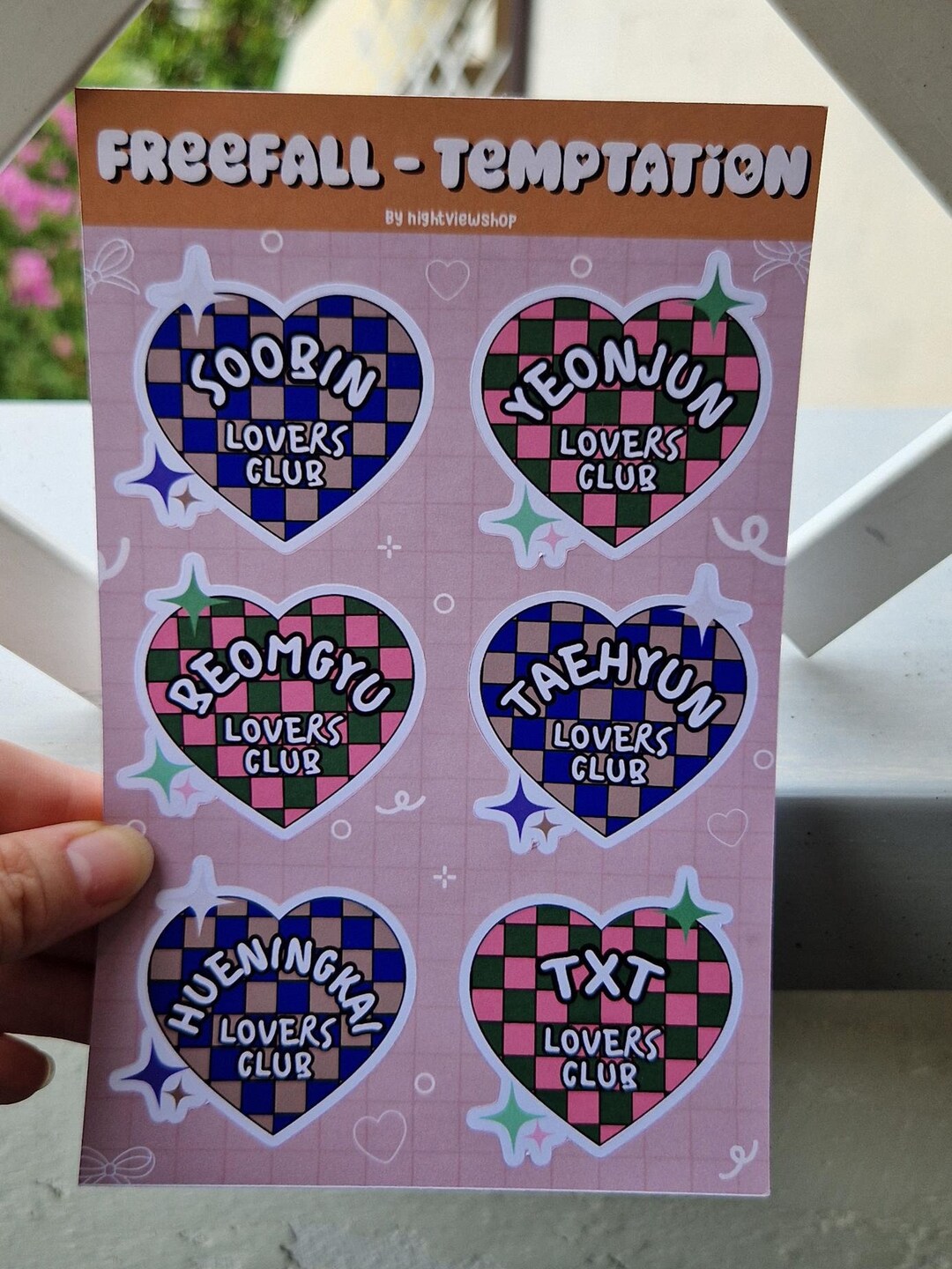 TXT Lovers Club Album Inspired Sticker Sheet Tomorrow X Together Kpop ...