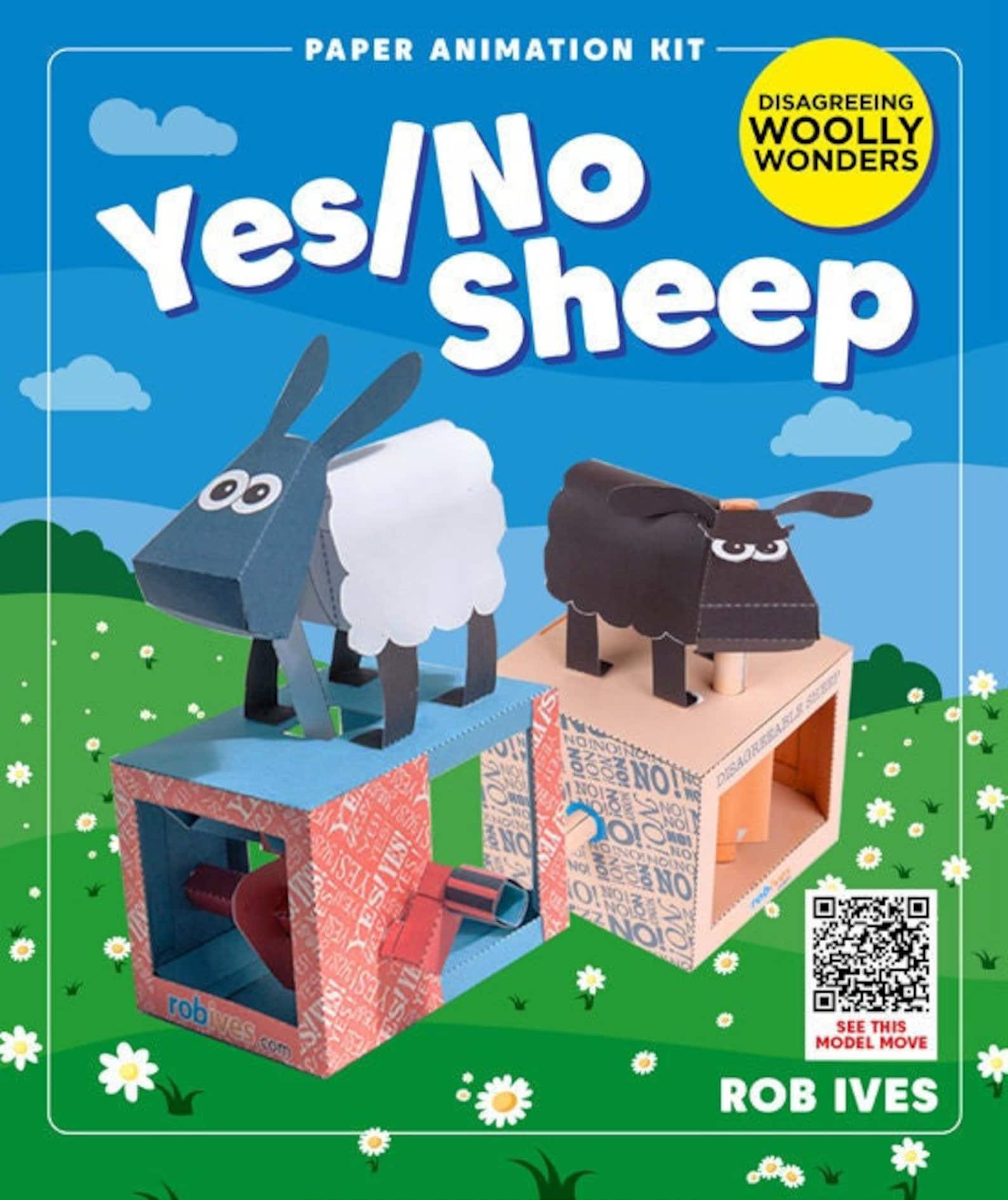 Yes / No Sheep Paper Animation Kit - Etsy