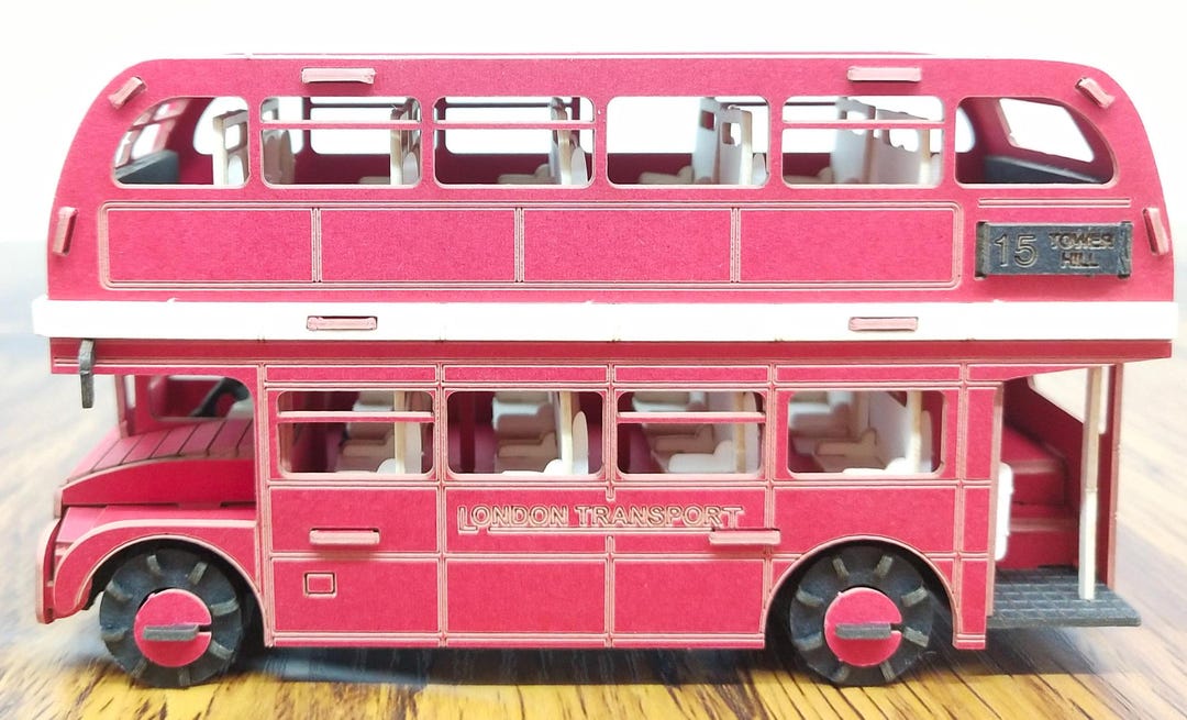 London Double Decker Bus 3d Paper Puzzle Christmas Craft Gift - Etsy