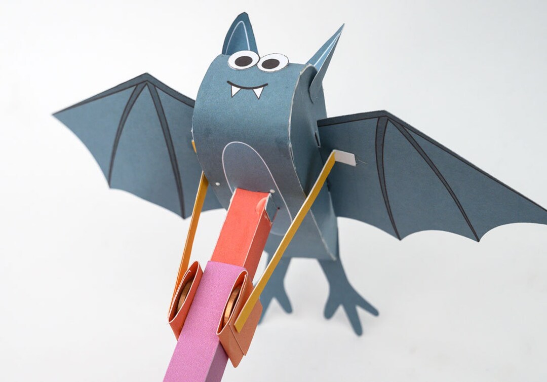 Fluttering Bat Paper Animation Kit Model by Rob Ives - Etsy