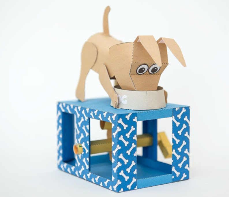 Dog's Dinner Paper Animation Kit - Etsy