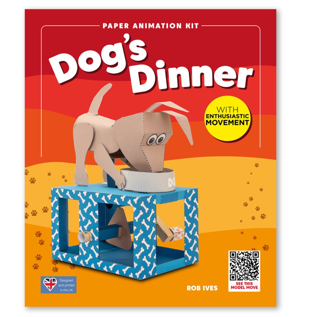 Paper Animation Kit Dogs Dinner Craft Project Kids Christmas Stock ...