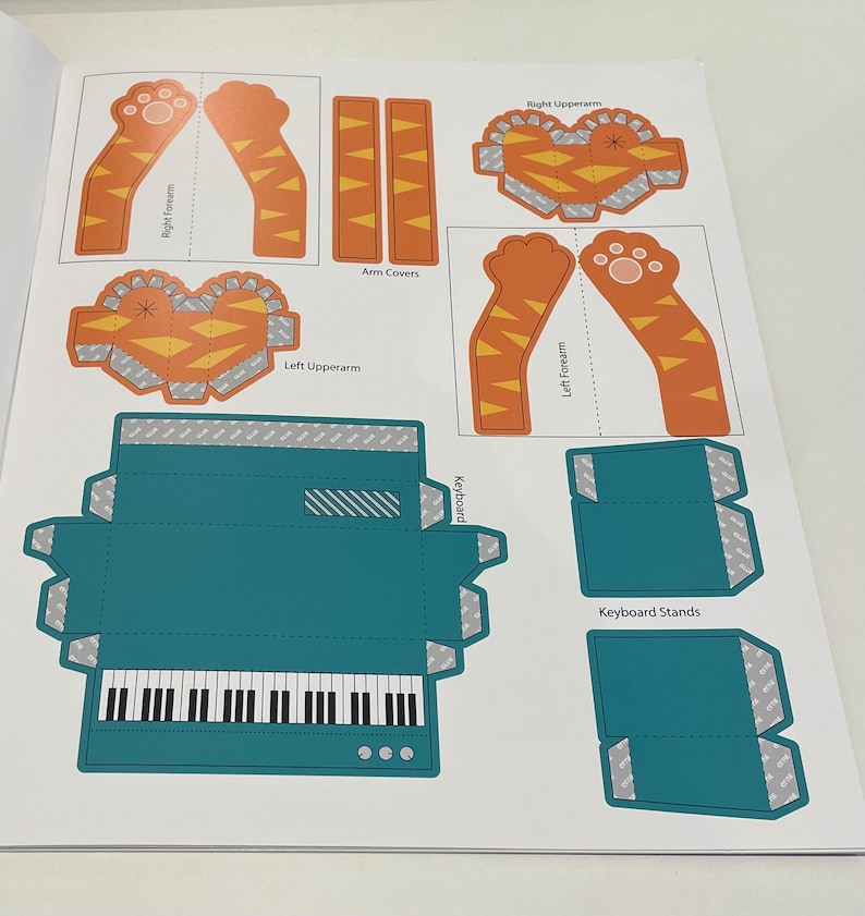 Keyboard Kat Rob Ives Paper Animation Kits. Paper Automata - Etsy