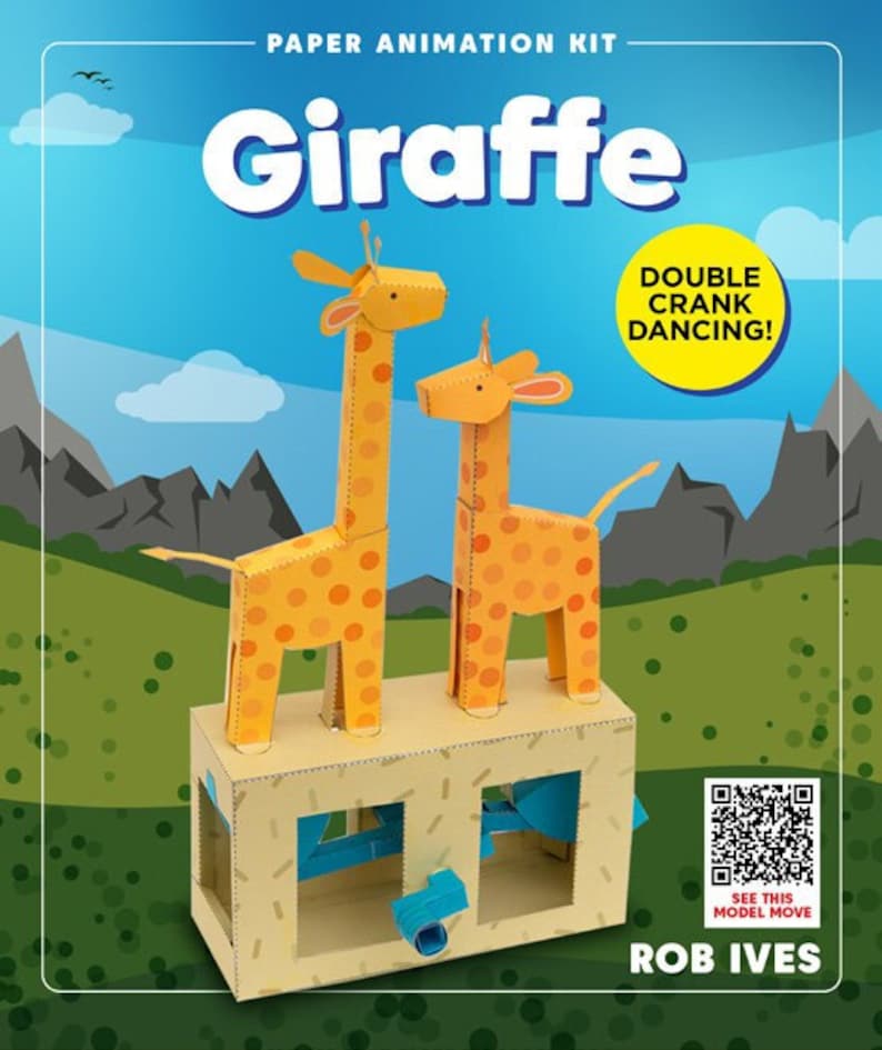 Giraffe Paper Animation Kit - Etsy