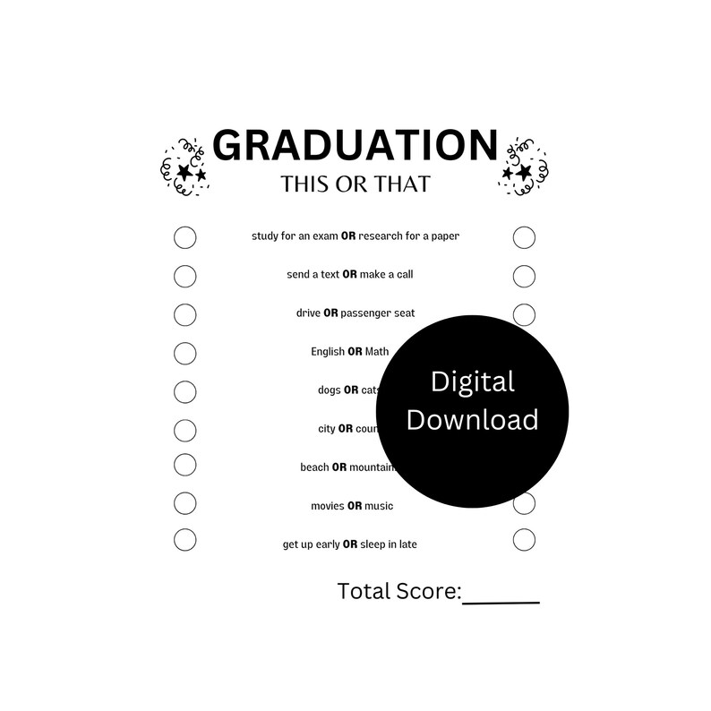 4 Printable Graduation Party Games, Graduation Party, Digital Download ...