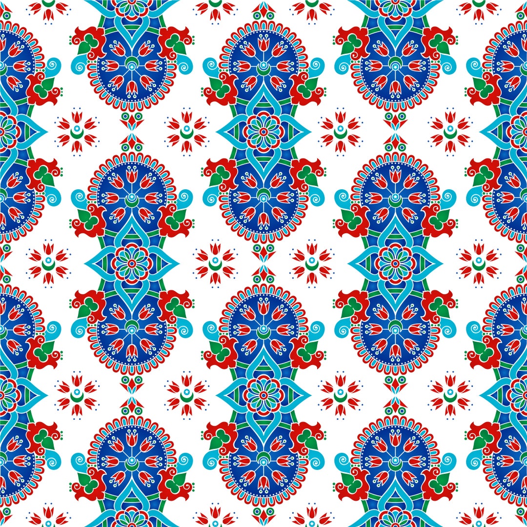 Turkish Pattern Wallpaper Peel and Stick With Water Based Latex ...