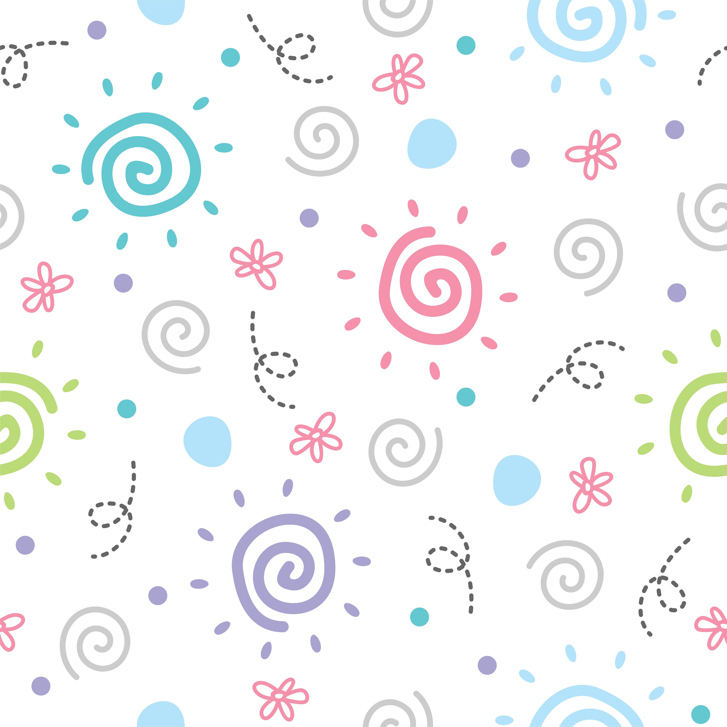 Cute Line Art Wallpaper Peel and Stick With Water Based Latex Printing ...