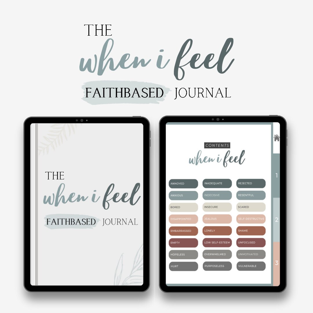 The Faithbased When I Feel Journal - DIGITAL, CLICKABLE JOURNAL (pdf ...