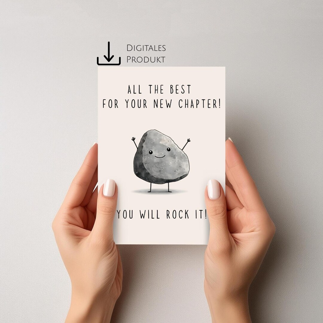 New Chapter Card – All the Best Greeting Card – A6 Printable Card – New ...