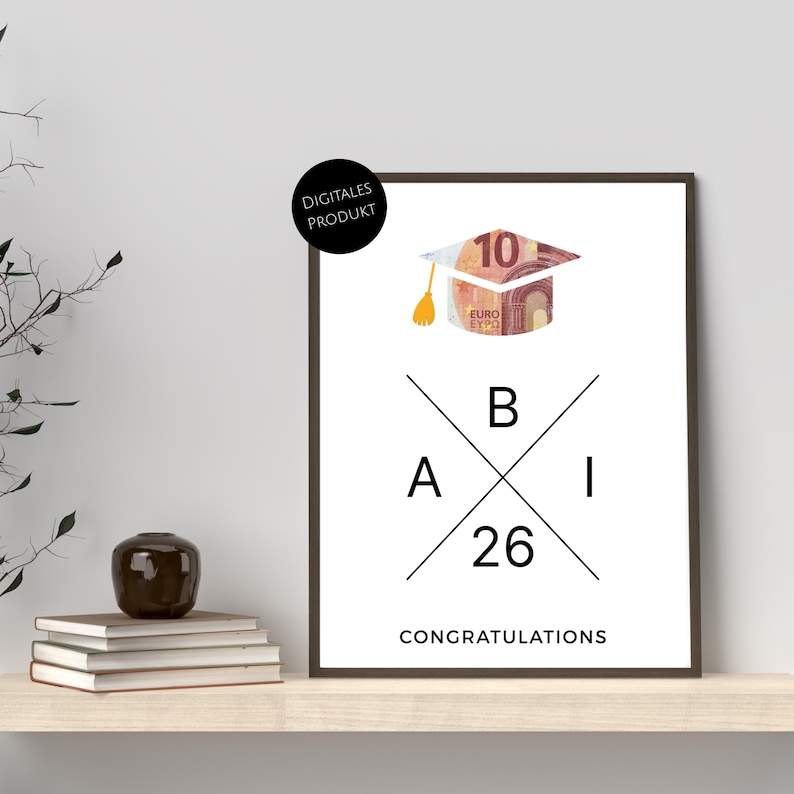 Abi 2026 Geldgeschenk Vorlage A4 – Abitur Hut Befüllbar Mit Geld ...