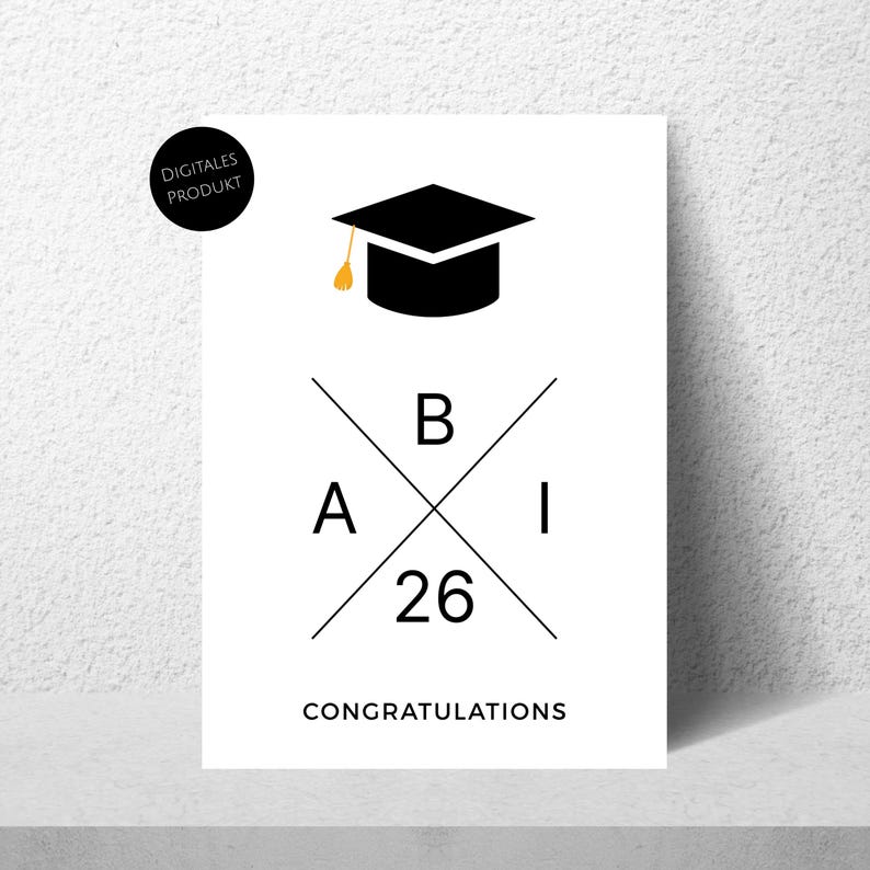 Abi 2026 Geldgeschenk Vorlage A4 – Abitur Hut Befüllbar Mit Geld ...