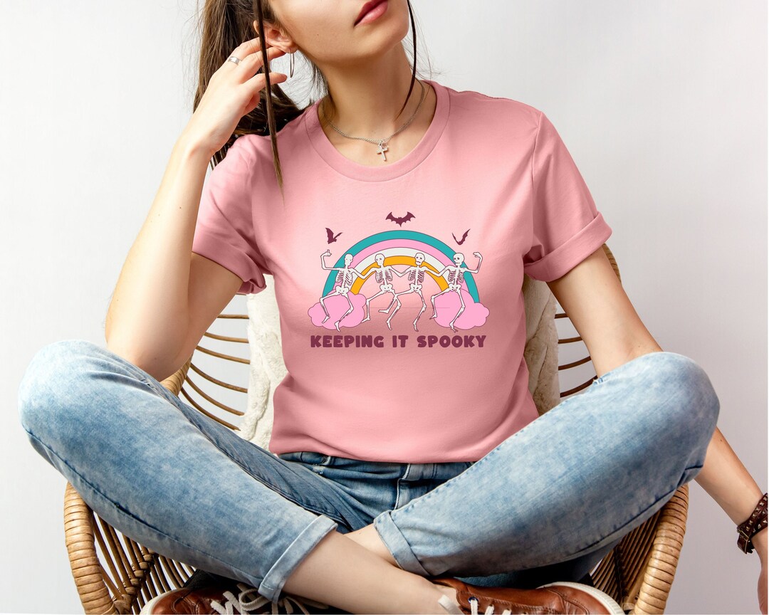 Keeping It Spooky Dancing Skeleton Tee | Unisex Jersey Short Sleeve ...