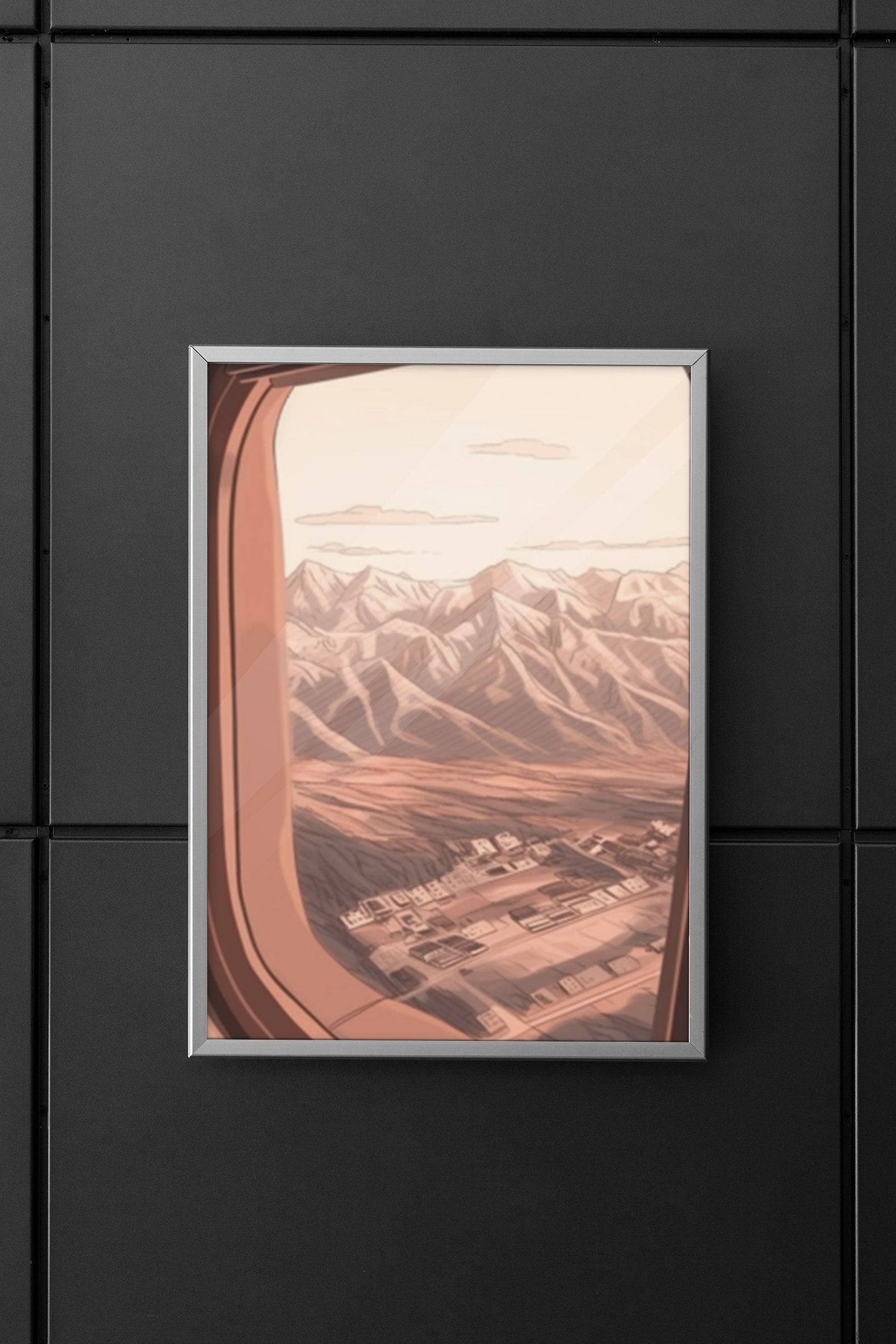 Airplane Window Cartoon Aviation Art Aviation Poster Canvas Home Decor ...