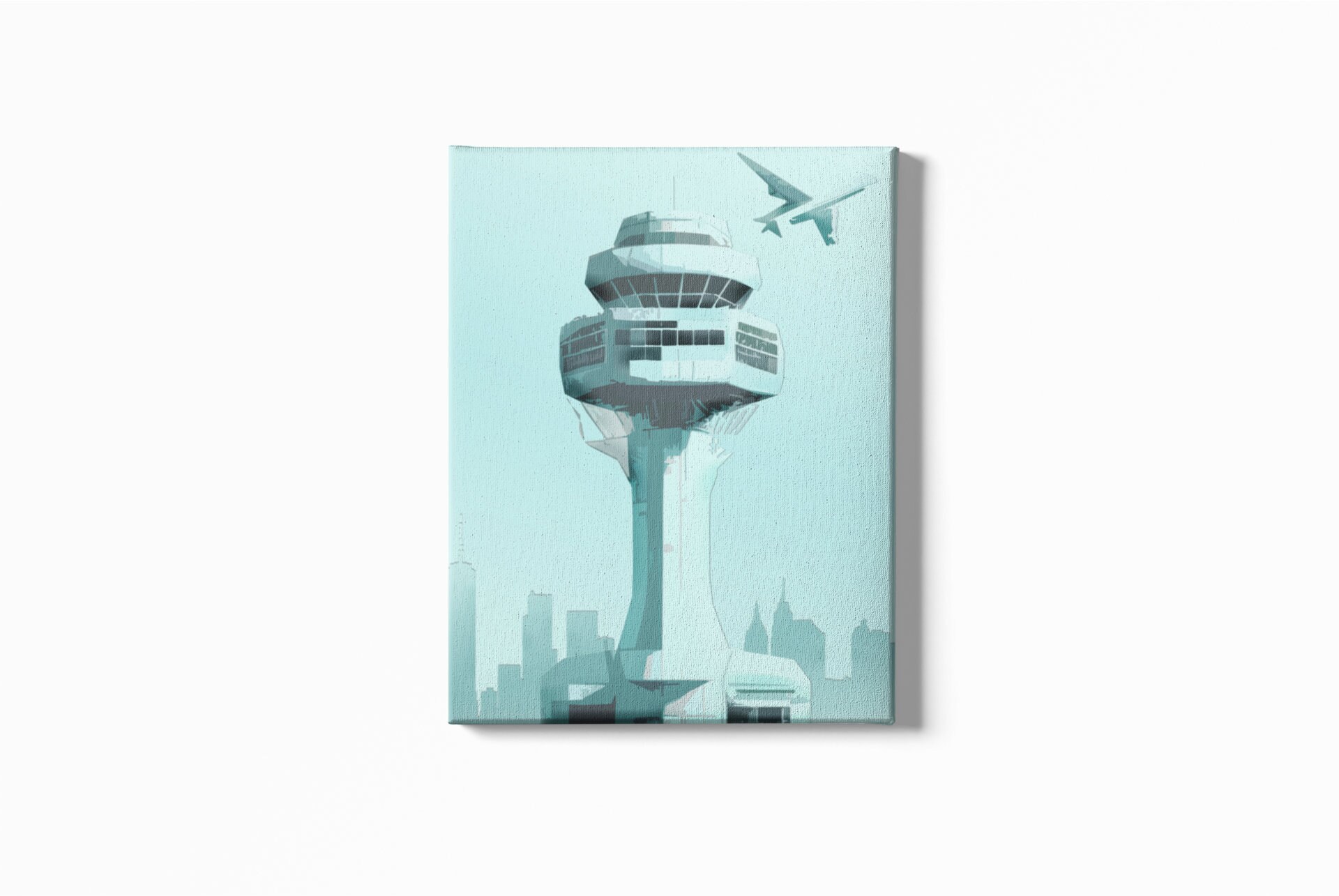 Air Traffic Control Tower Aviation Poster | Aviation Art | Canvas Home ...
