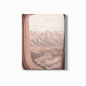 Airplane Window Cartoon Aviation Art Aviation Poster Canvas Home Decor ...