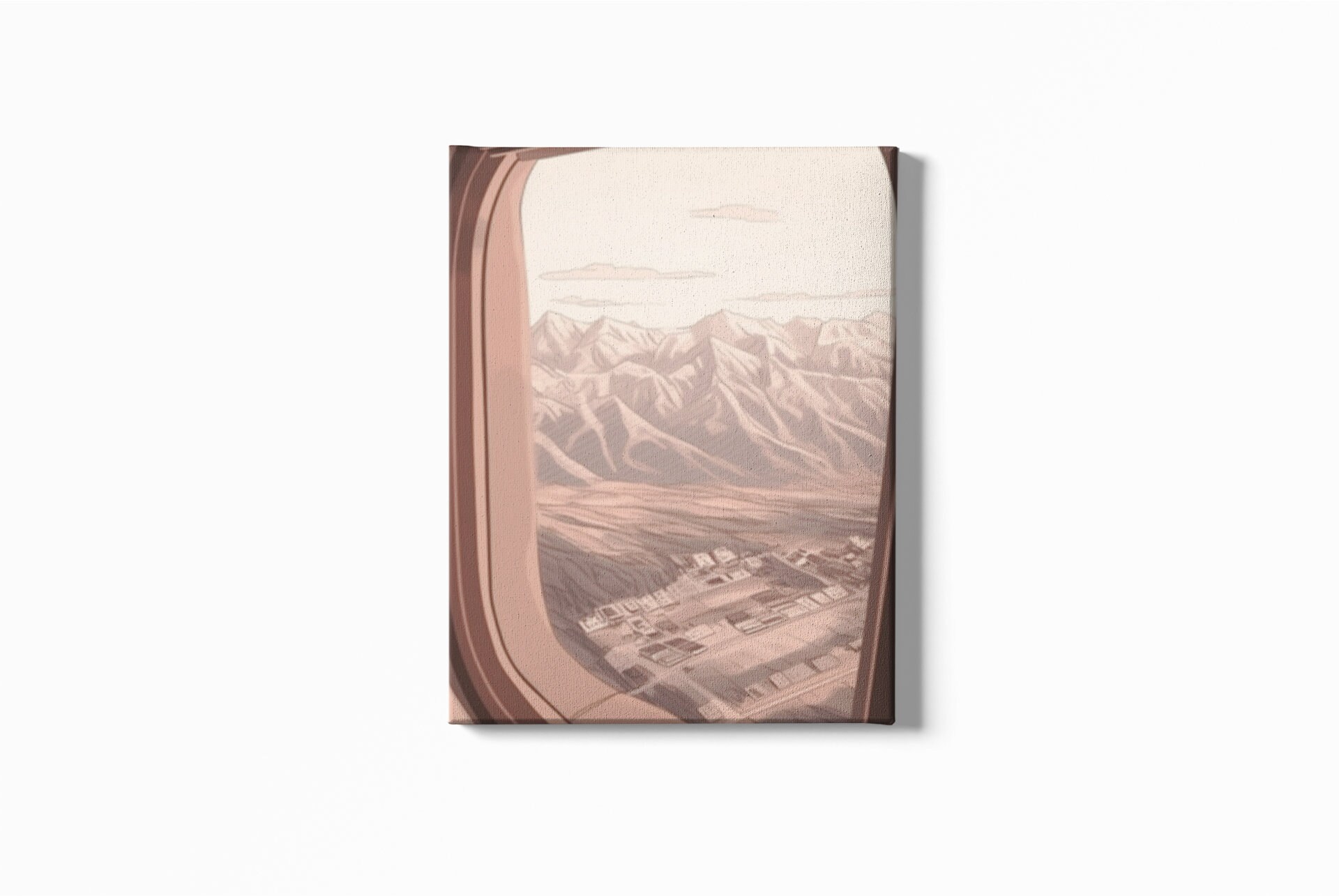 Airplane Window Cartoon Aviation Art | Aviation Poster | Canvas Home ...