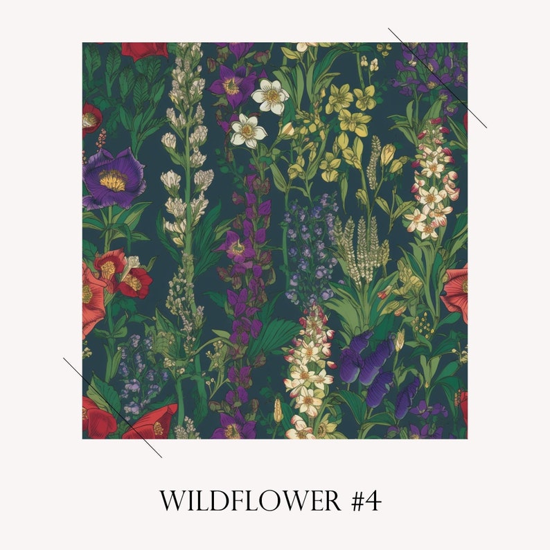 Whimsical British Wildflower Pattern: Botanical Illustration-inspired ...