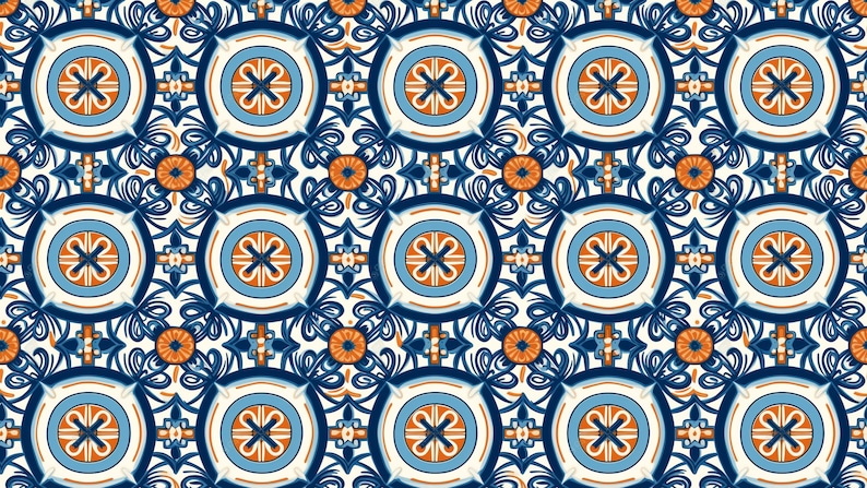Greek Tile Style Seamless Patterns - 10 High-resolution Mediterranean ...